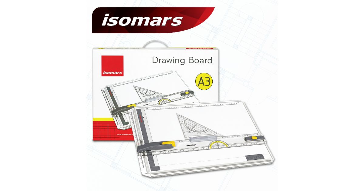 სახაზავი დაფა ჩანთით A3 Isomars · საკანცელარიო