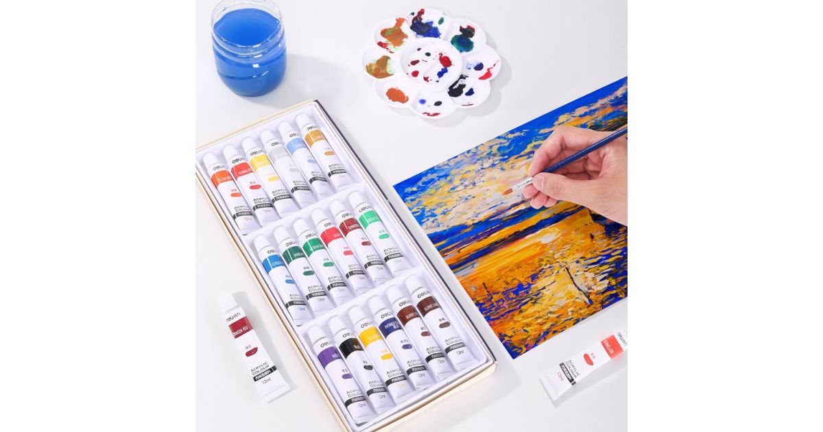 Acrylic paint Deli 18 Colors · Stationery