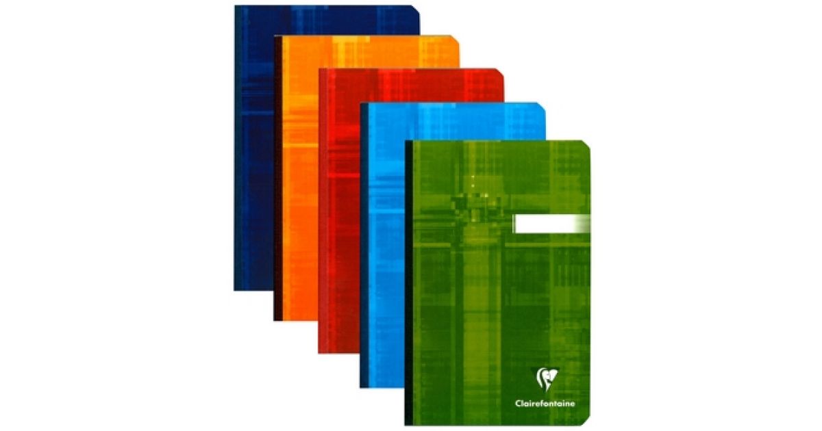 Cloth bound notebook, Lined Clairefontaine 11x17cm A6 96 Sheets ...