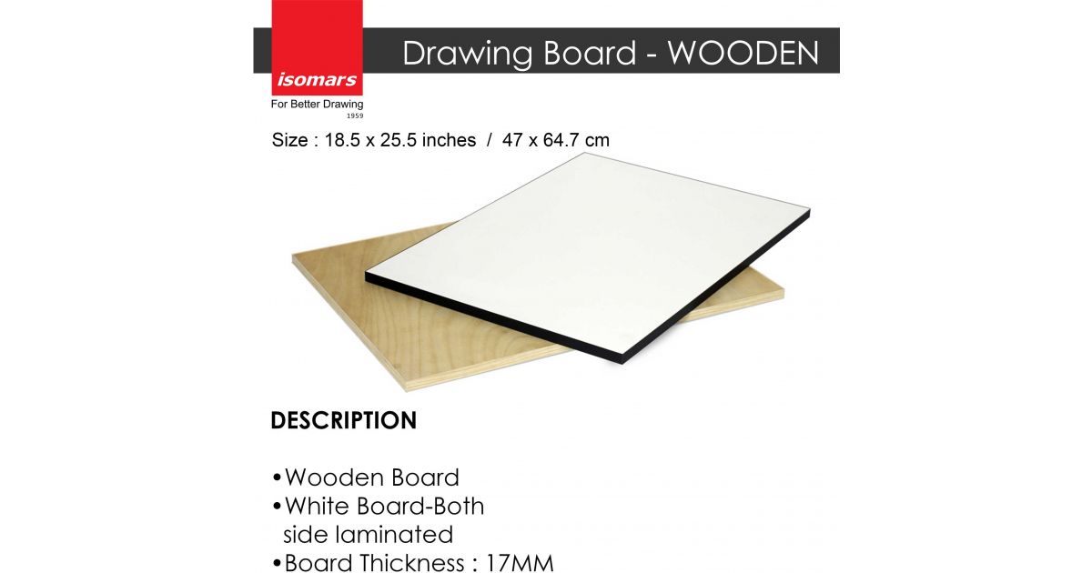 Drawing Board - A2 Isomars 47x65cm (Color May Vary) · Stationery