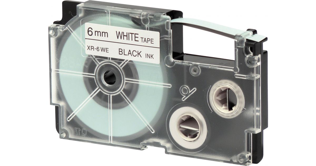 Label Maker Cartridge Label, Black/White Casio 6mm · Stationery