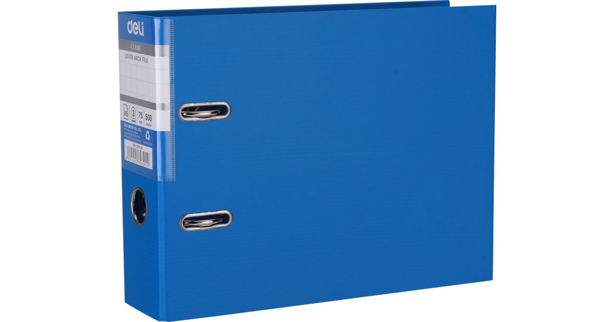 Lever Arch File 75mm Deli A5 - Blue · Stationery