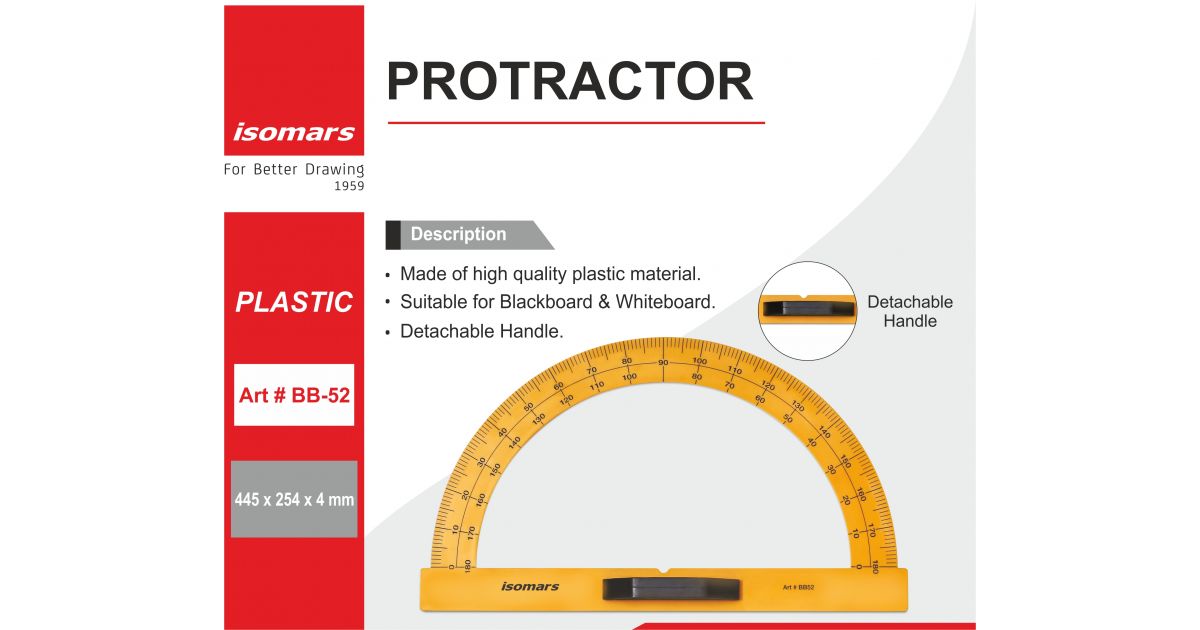 Protractor Isomars 445x254x4mm · Stationery