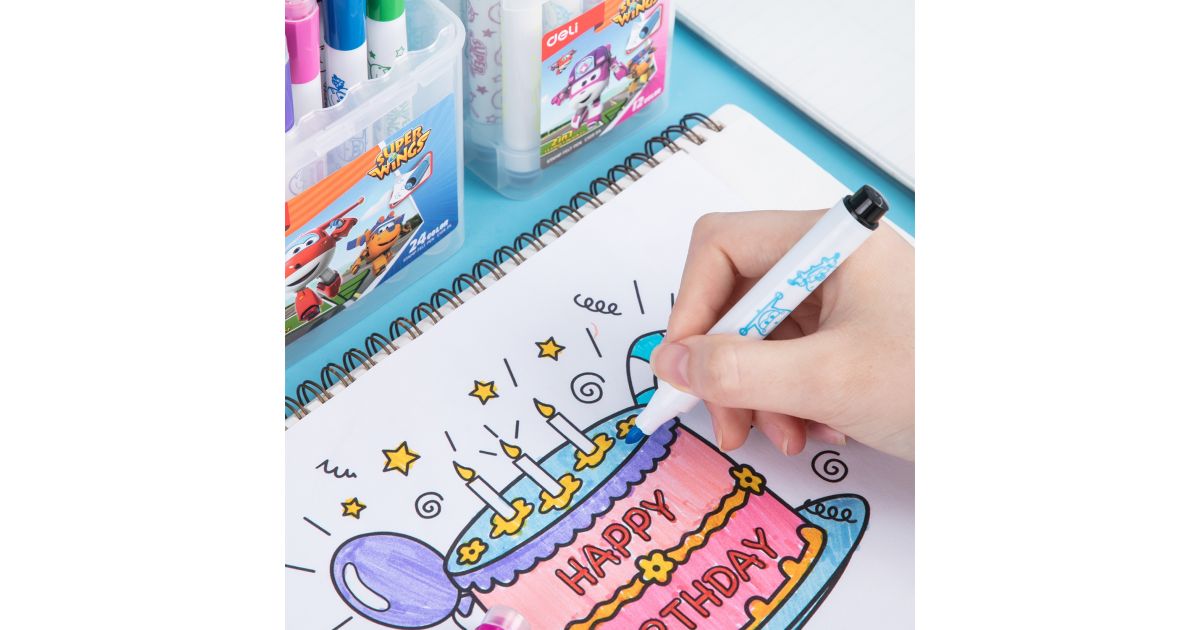 Stamp Felt Pen Deli 12 Colors · Stationery