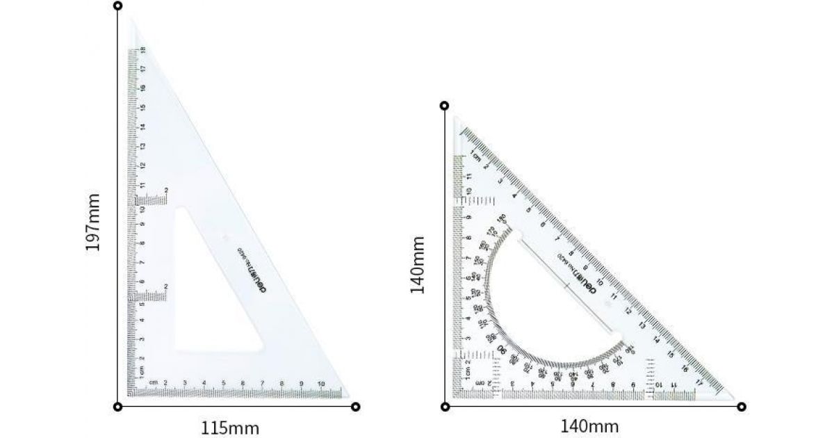 Triangle Ruler Set Deli 20cm · Stationery